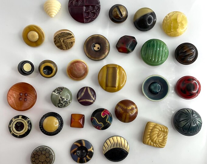 Bulk Lot 30 Old Celluloid Vintage Buttons Variety Small Medium - Etsy