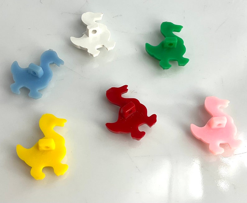 Set 6 Vintage Bird Duck Realistic Shape Goofies Novelty Buttons ...