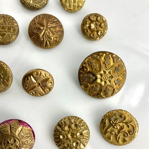 Lot of 15 Antique Gilt Golden Age Buttons Old Variety - Etsy