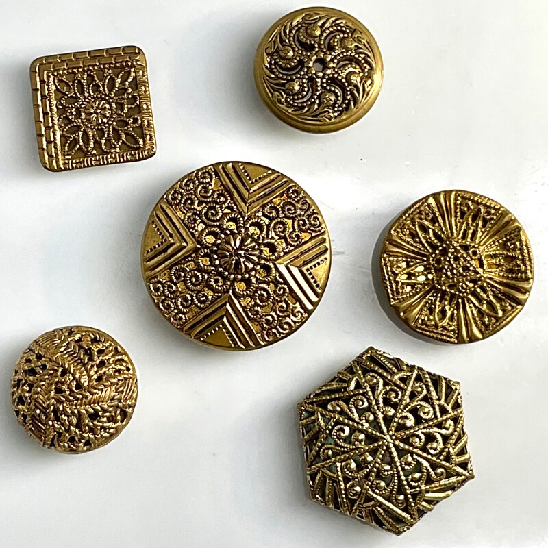 Metal Mirror Buttons - Etsy