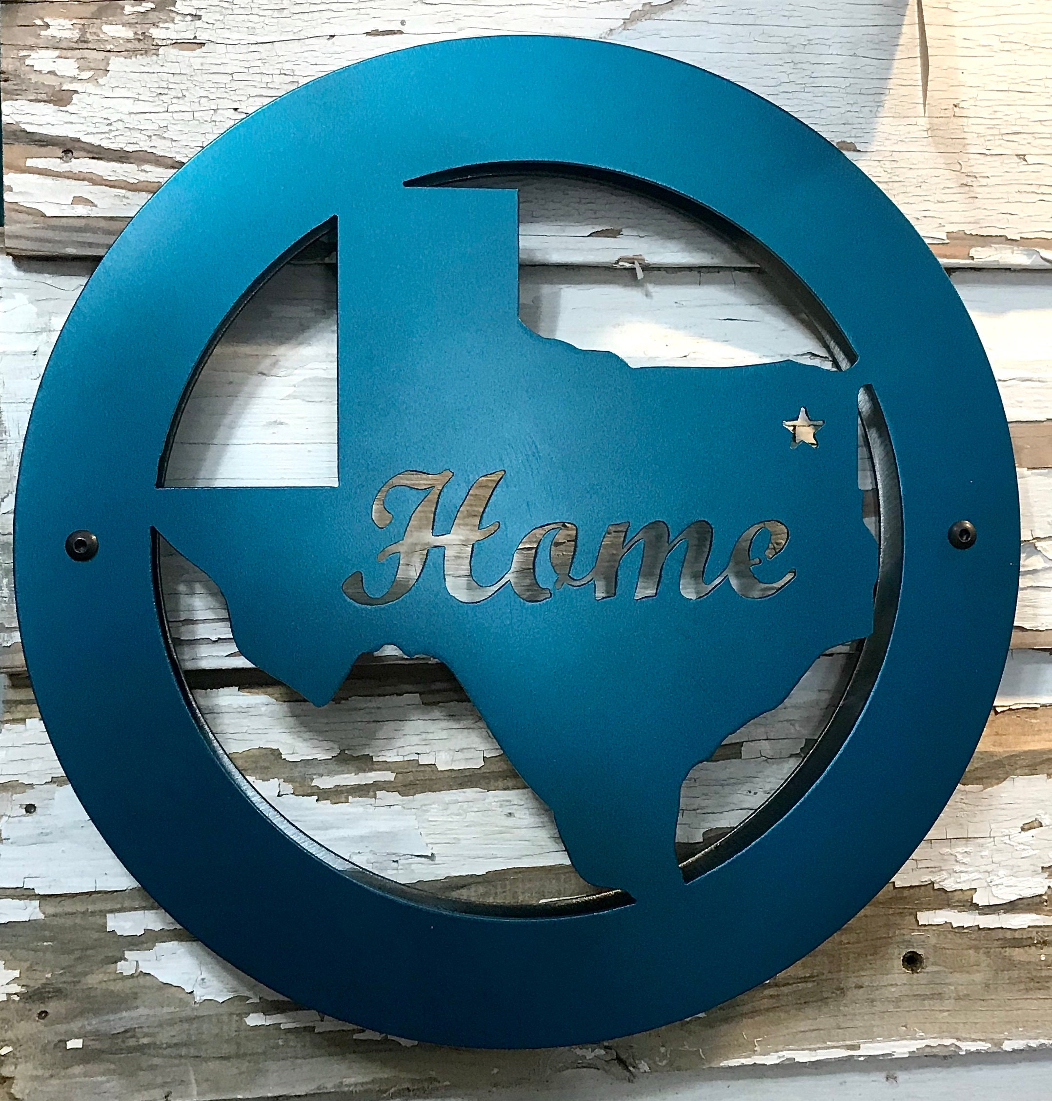 Metal Texas Home Sign.