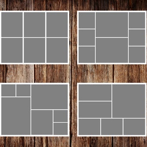 Photo Collage Template 85 X 11 Template Pack No.1 - Etsy