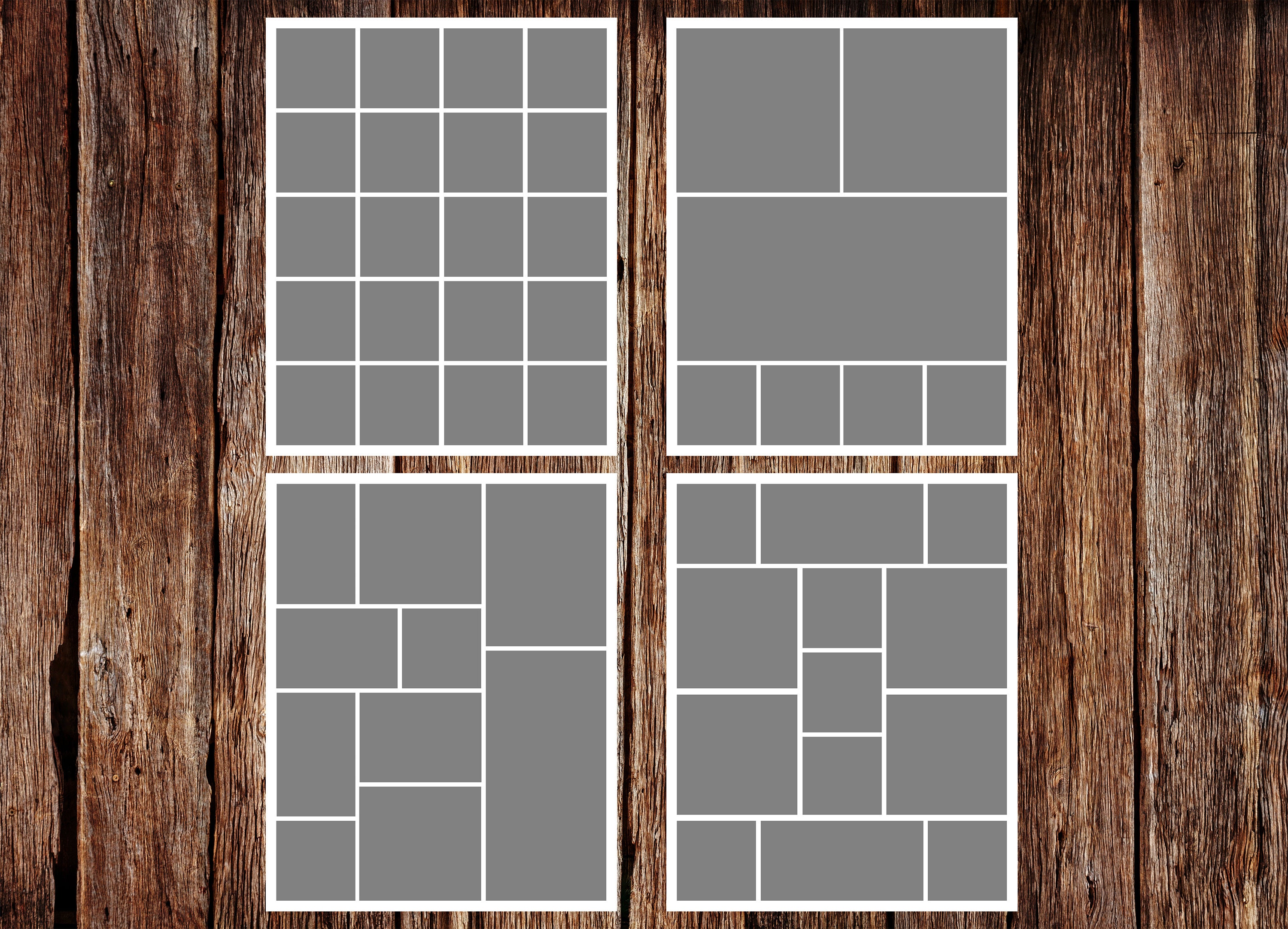 Photo Collage Template 16 X 20 Template Pack No.9 - Etsy
