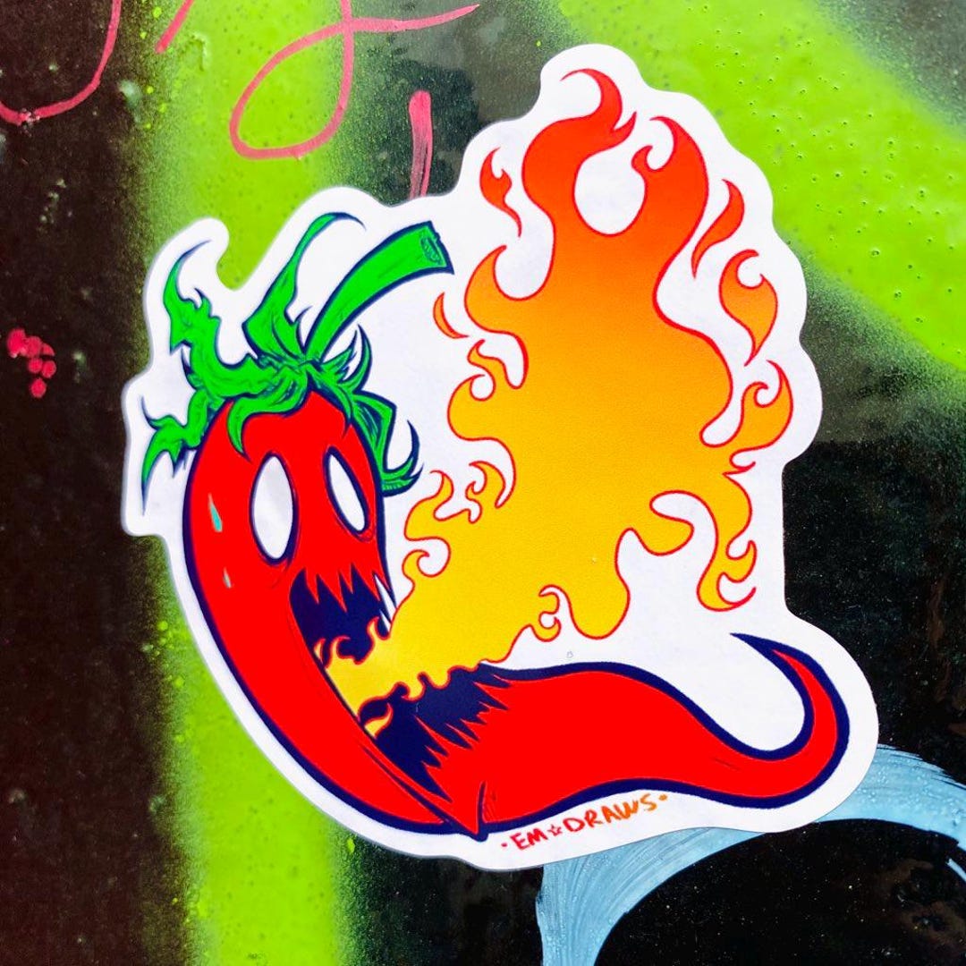 Chilli Pepper Sticker, Graphic Sticker, 2000’s Y2K Inspired Sticker - Etsy