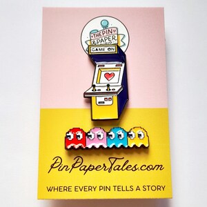 Retro Arcade Enamel Pin Set-game on | Pac-man Enamel Pin | Retro Arcade ...