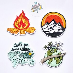 Set of 10 Unique Wilderness Outdoor Patches | Embroidered Adventure ...