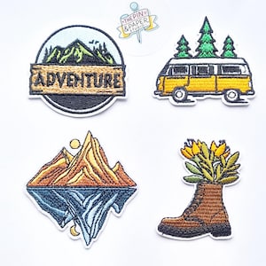 Set of 10 Unique Wilderness Outdoor Patches | Embroidered Adventure ...