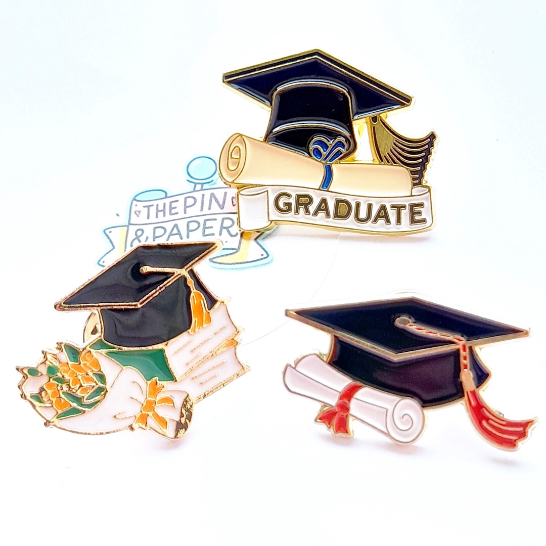 Graduation Cap Enamel Pins Diploma, Graduate Gift Keepsake - Etsy