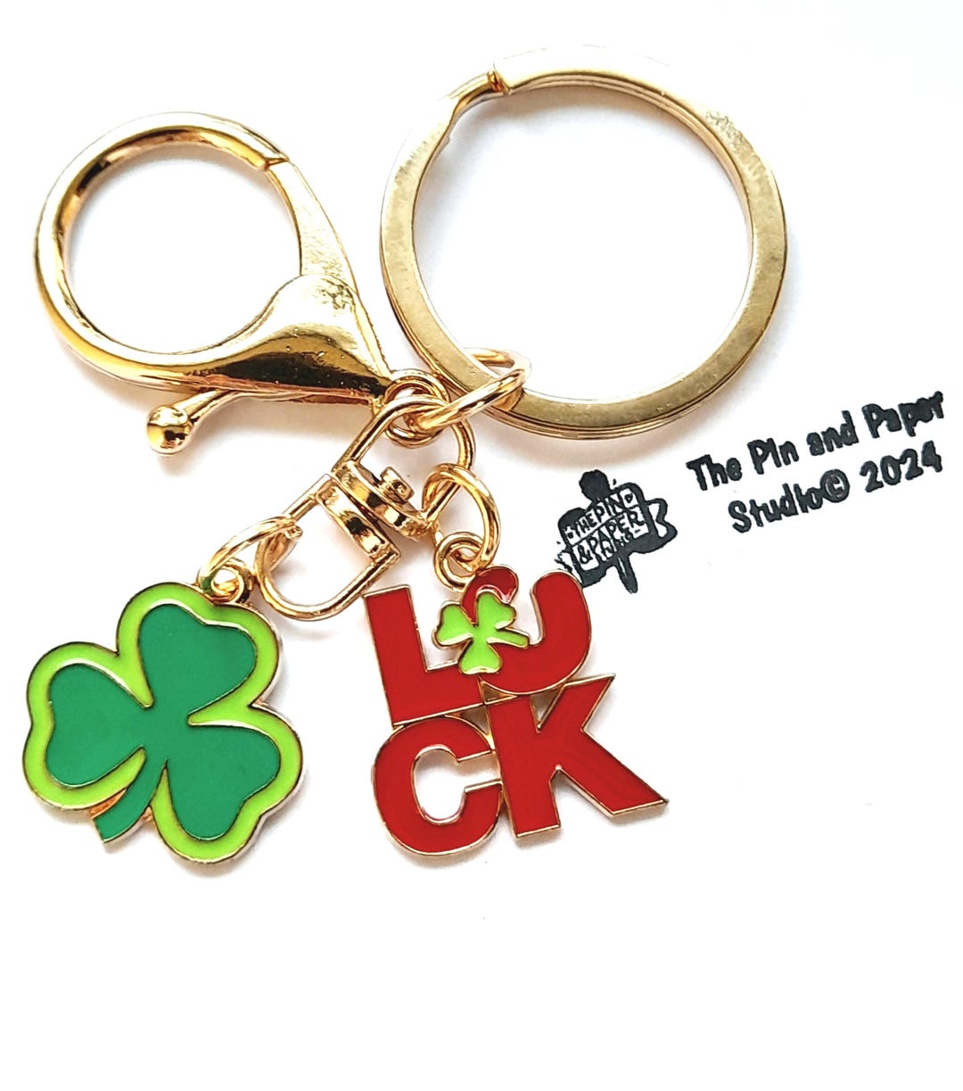 Shamrock Keychain Stylish Clover Charm for Good Luck Enamel Charms ...