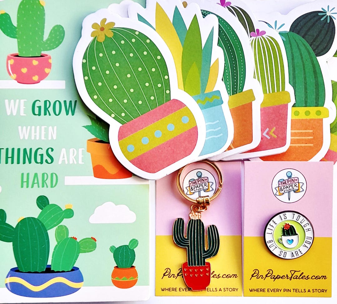 Cactus Lover’s Bundle Grow Through What You Go Through| Cactus-themed ...