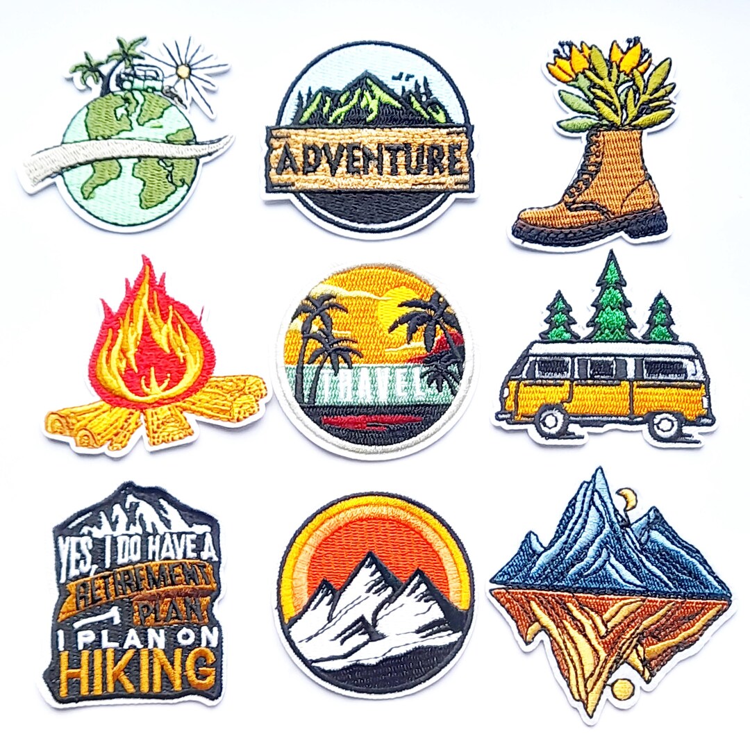 Set of 10 Unique Wilderness Outdoor Patches | Embroidered Adventure ...