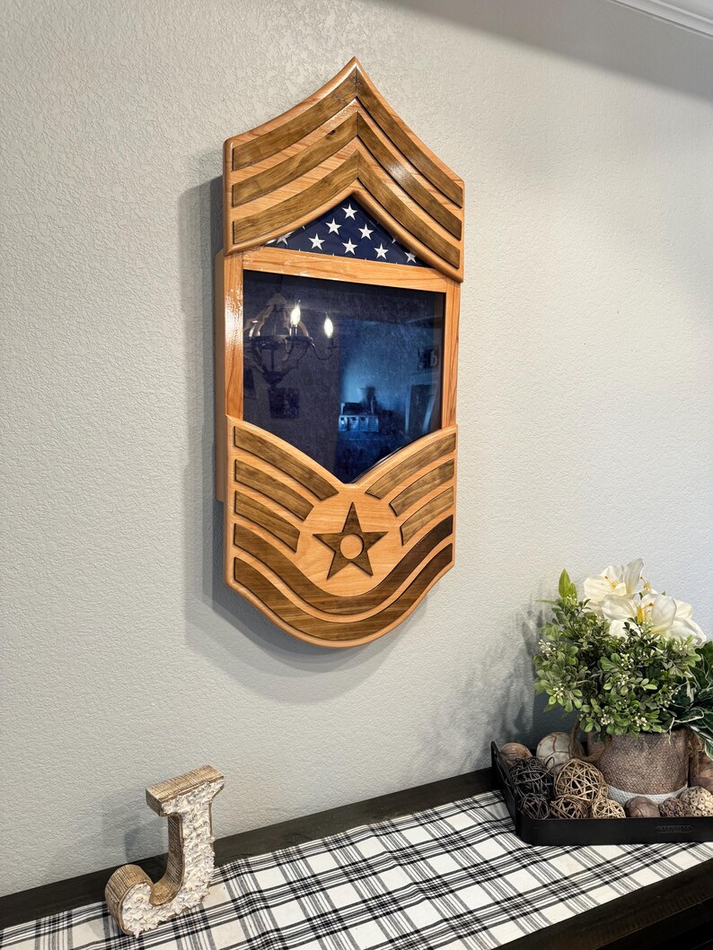 Custom Air Force Chief Master Sergeant Retirement Shadow Box ...
