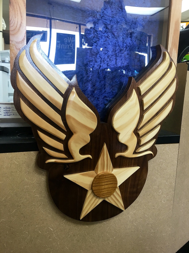 Heritage Air Force Retirement Shadow Box Wall Hanging Wood - Etsy