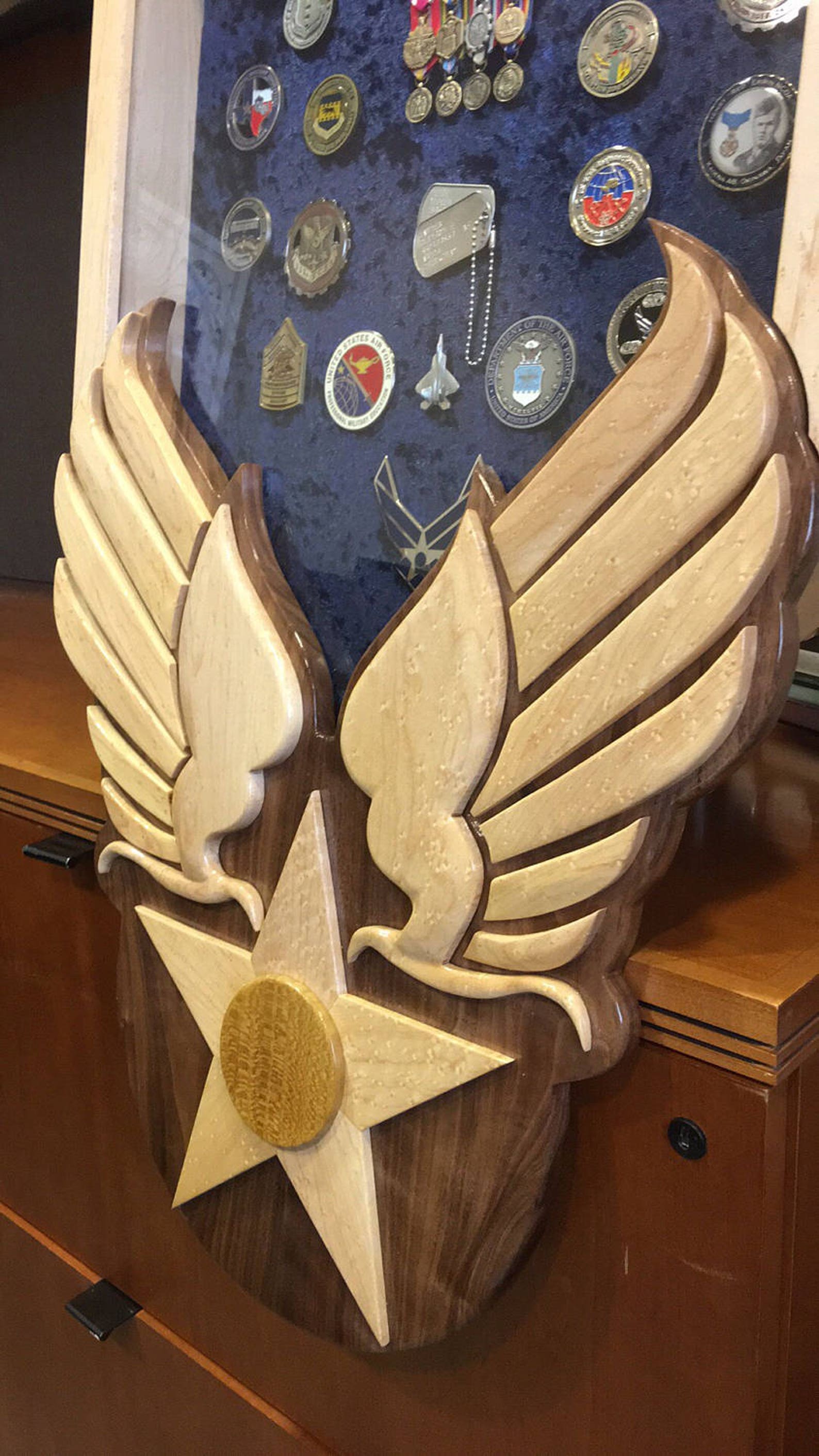 Heritage Air Force Retirement Shadow Box Wall Hanging Wood - Etsy