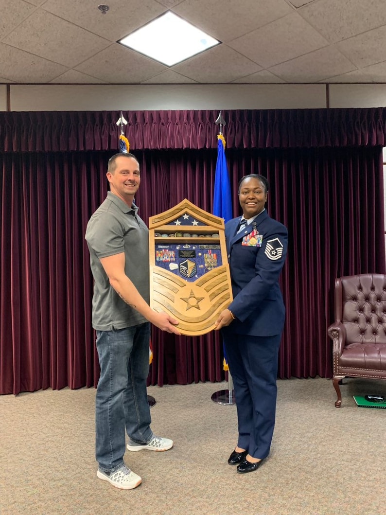 Air Force Stripes Retirement Shadow Box (medium) - Etsy