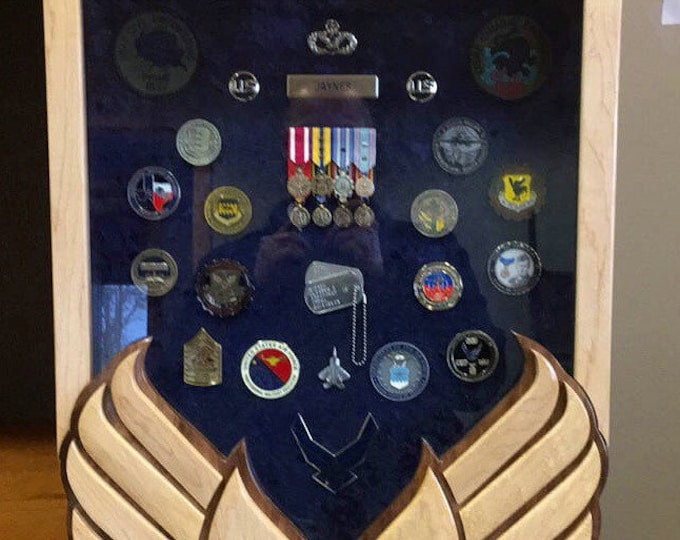 Heritage Air Force Retirement Shadow Box Wall Hanging Wood - Etsy