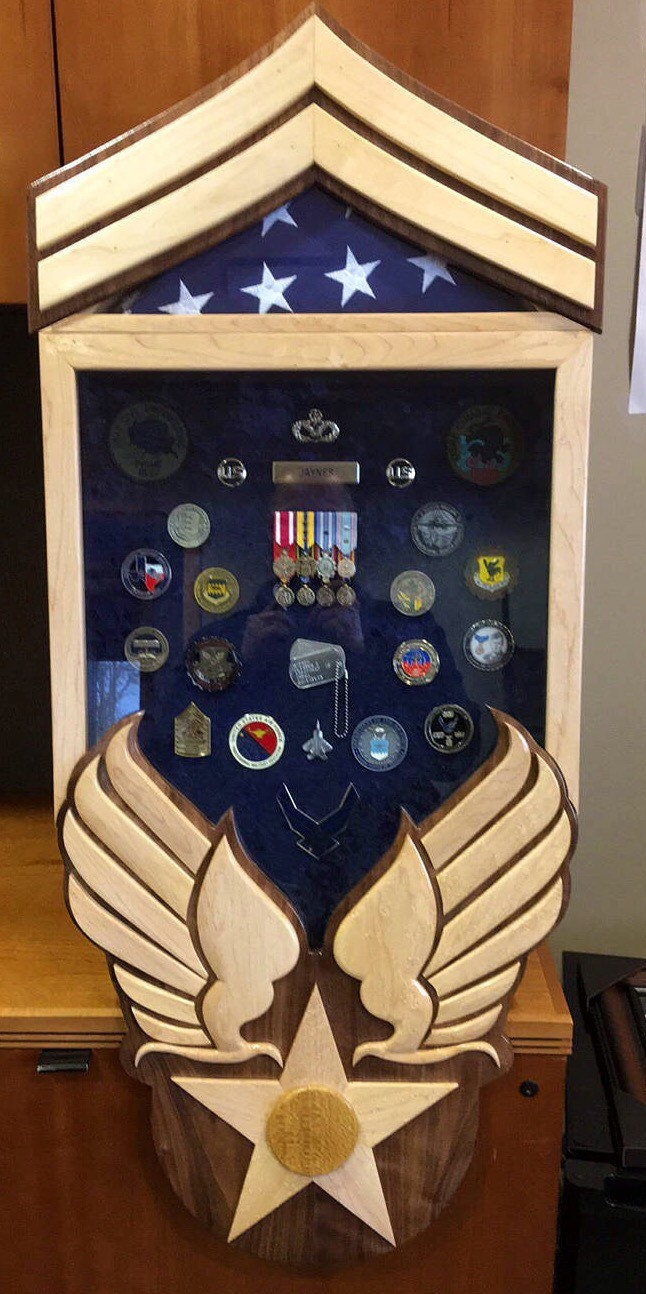 Heritage Air Force Retirement Shadow Box Wall Hanging Wood - Etsy
