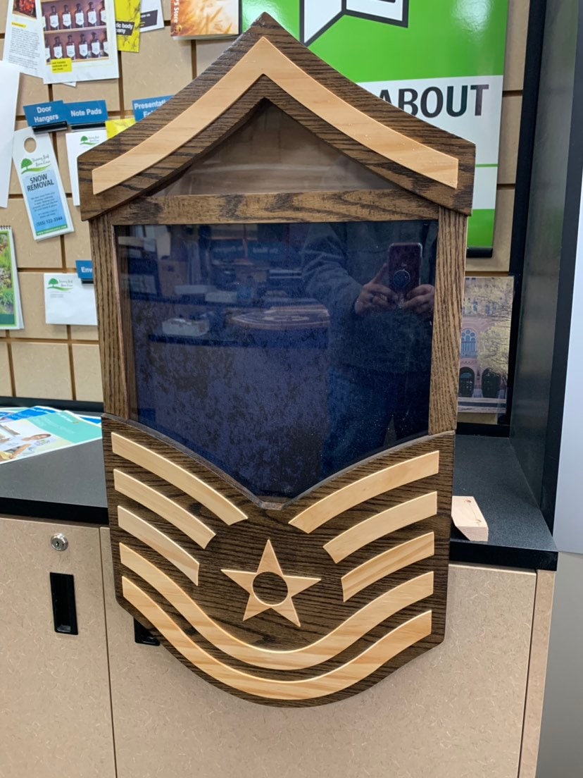 Air Force Stripes Retirement Shadow Box (medium) - Etsy