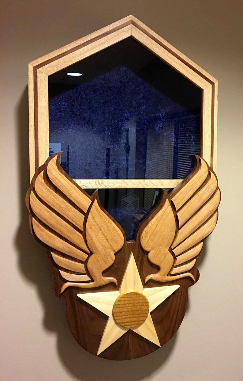 Heritage Air Force Retirement Shadow Box Wall Hanging Wood - Etsy