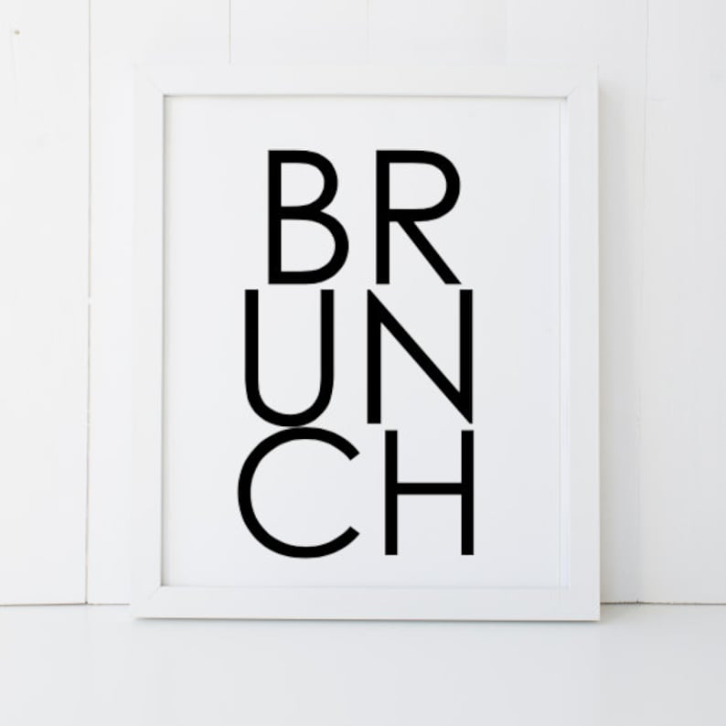 Brunch Kitchen Gift Home Decor Printable Wall Art INSTANT DOWNLOAD DIY ...
