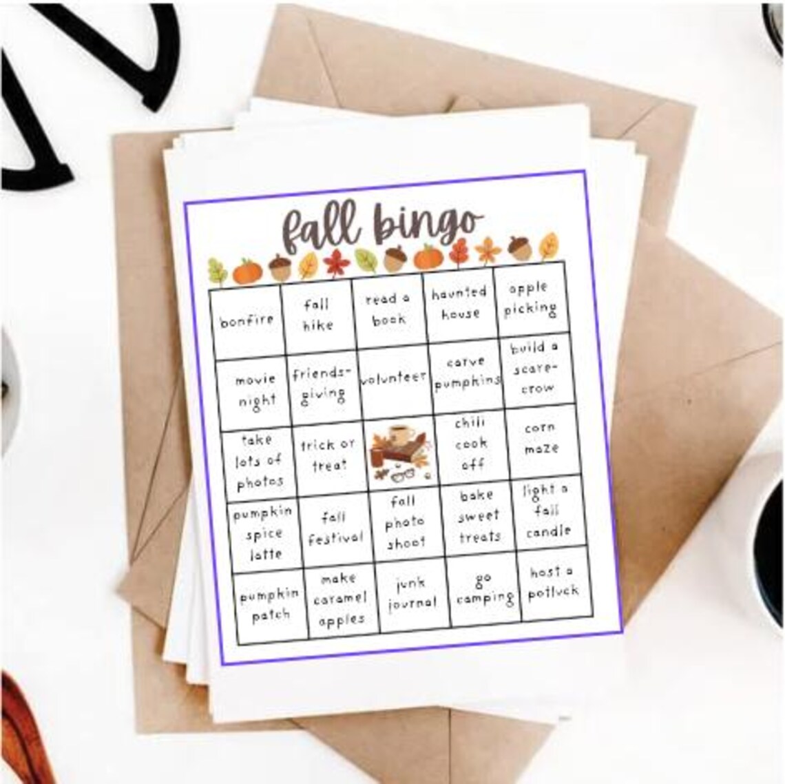 Junk Journal and Scrabooking Seasonal Bingo Blanks Winter Spring Summer ...