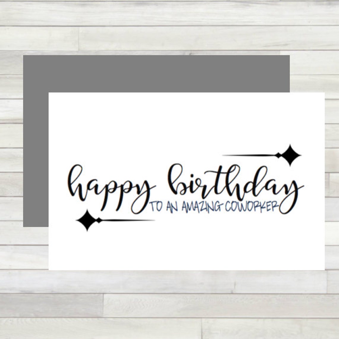 Greeting Card Happy Birthday Coworker Printable Instant Download Last ...