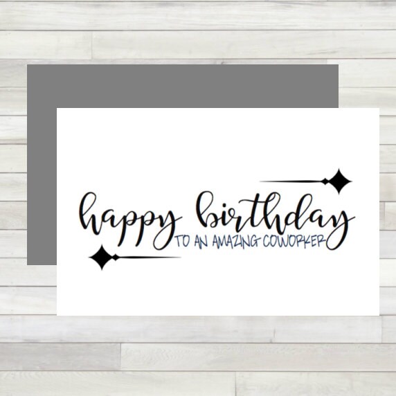 Greeting Card Happy Birthday Coworker Printable Instant Download Last ...
