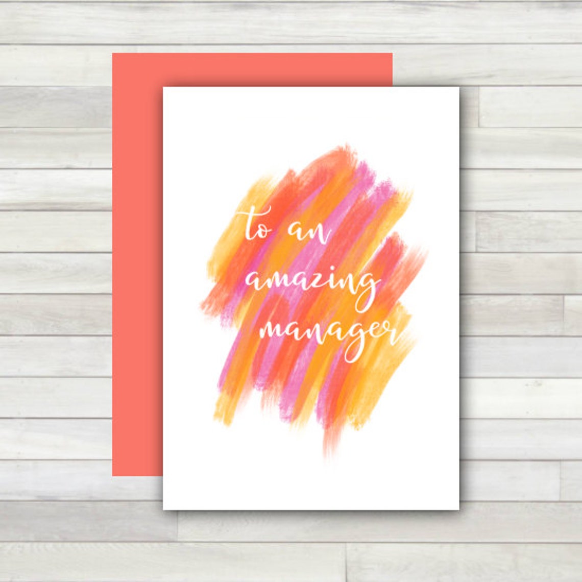 Greeting Card to an Amazing Manager Printable Instant Download Last ...