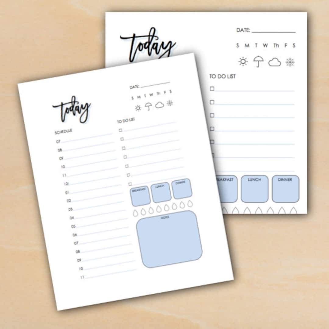 Daily Log Tracking Sheet Bullet Journal Planner Agenda Scrapbooking ...