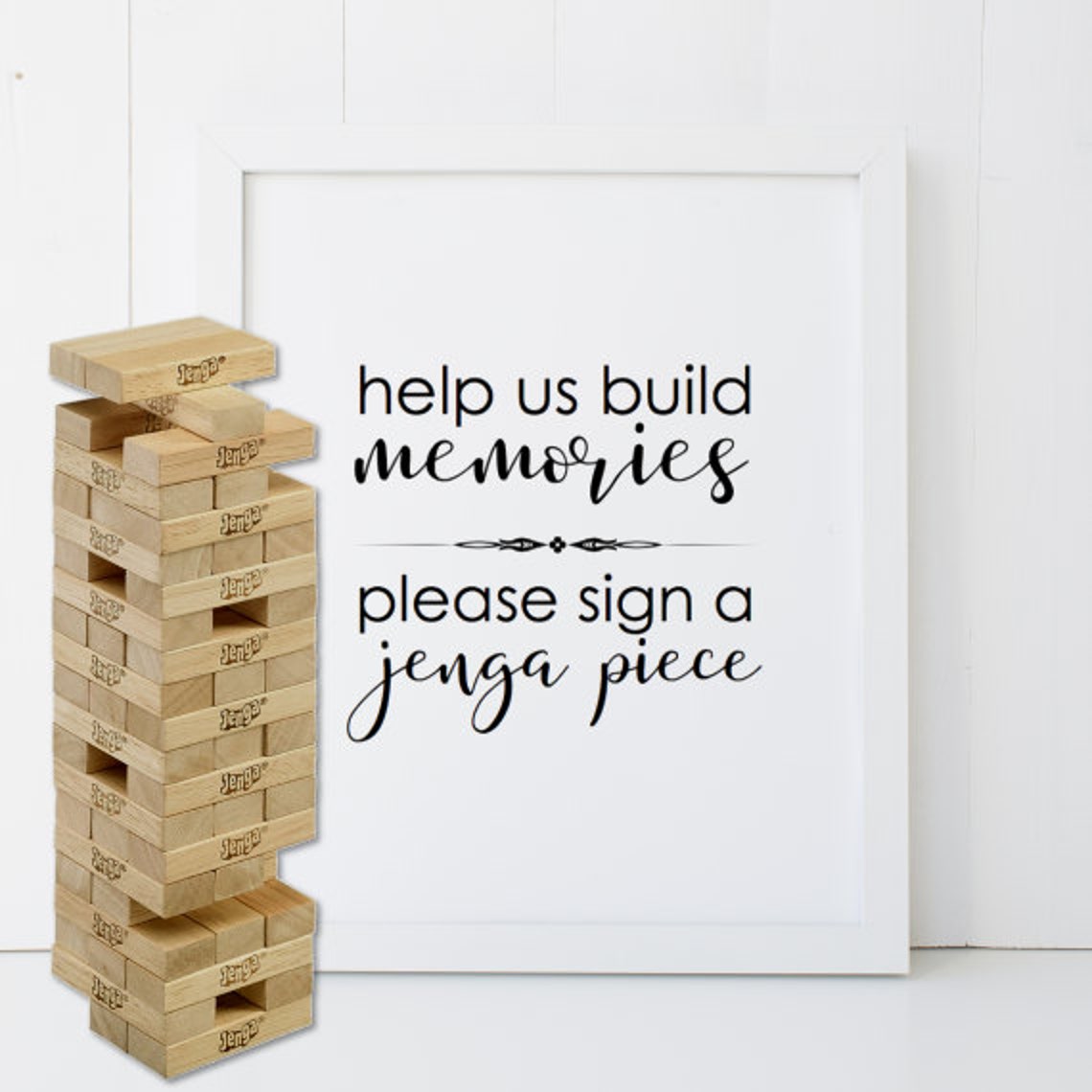 Guestbook Jenga Piece Sign Printable INSTANT DOWNLOAD DIY - Great Gift ...