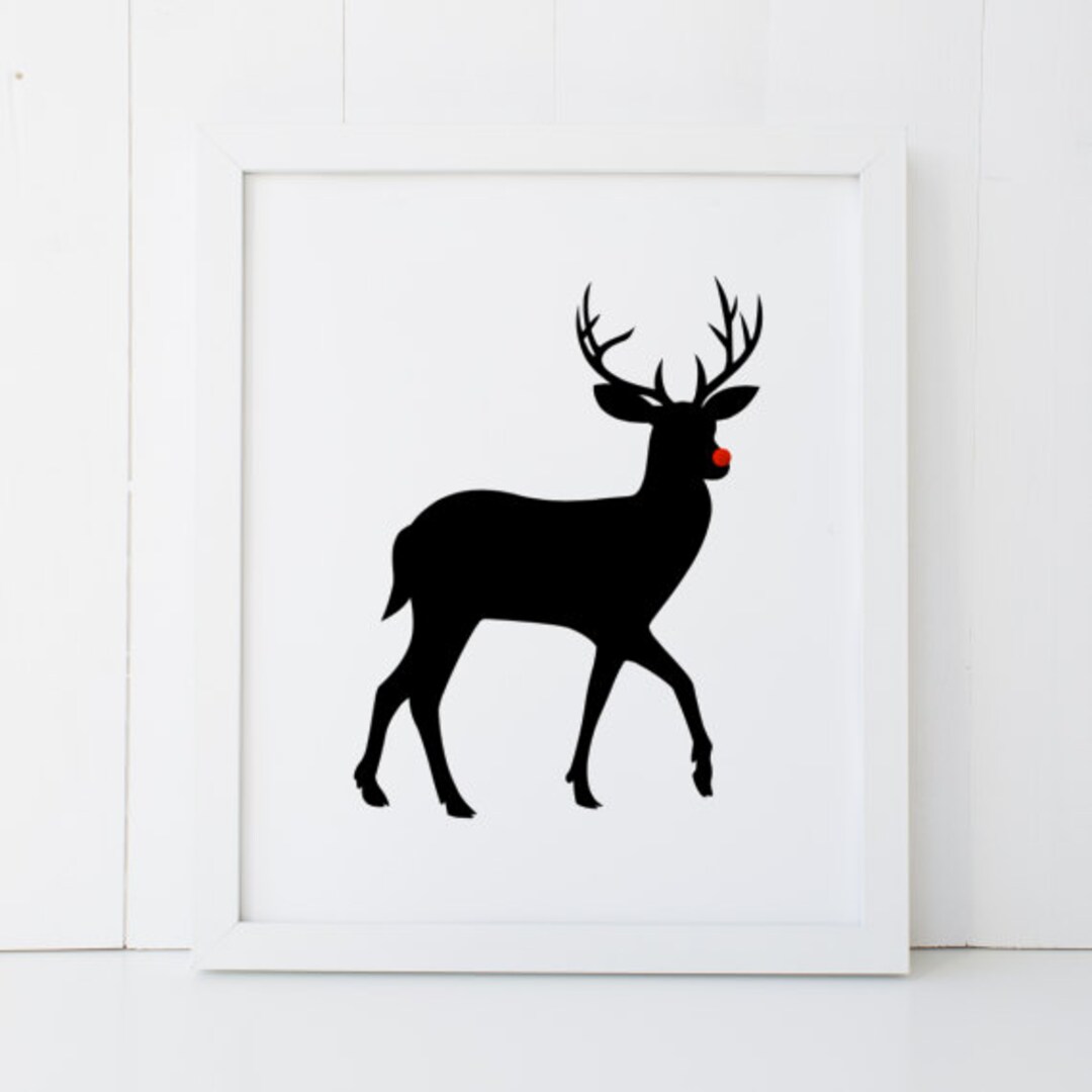Rudolph the Reindeer Christmas Holiday Xmas Home Decor Printable Wall ...