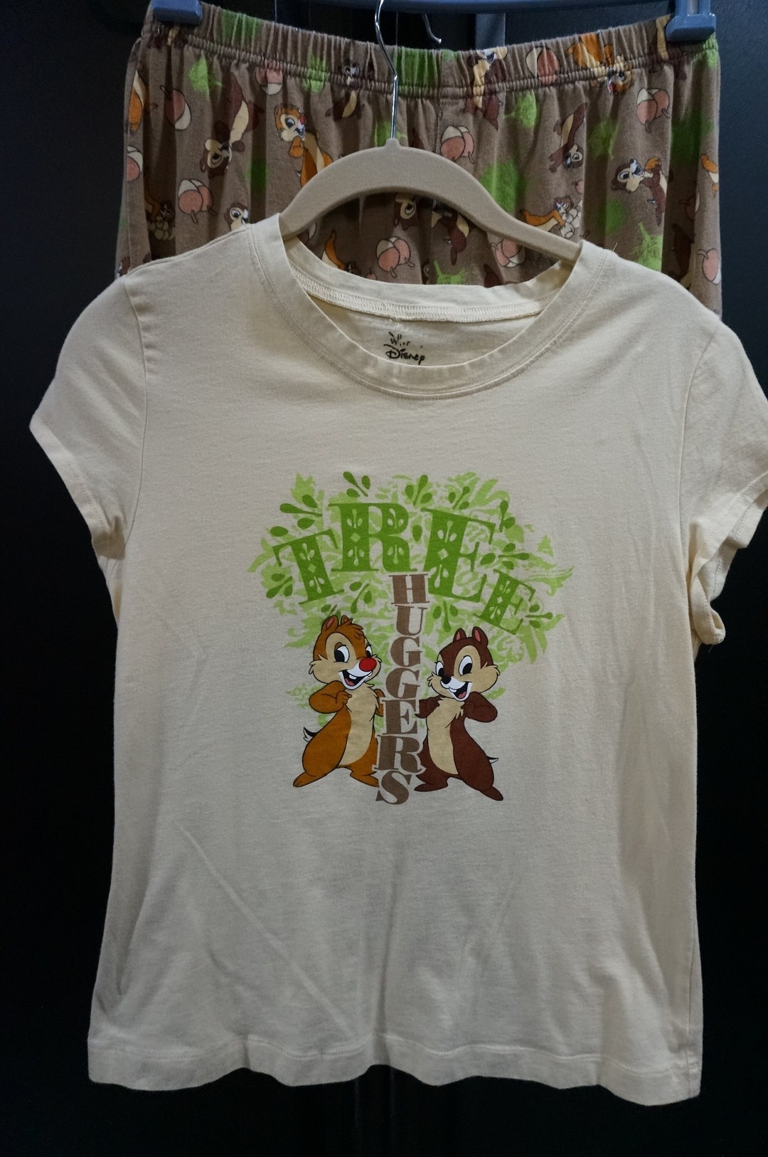 Disney Women's Chip 'N' Dale Tree Huggers Cotton Pajamas Top and Shorts ...