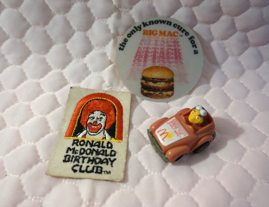 Vintage Mcdonald's Big Mac Attack Pin & Ronald Mcdonald Patch - Etsy