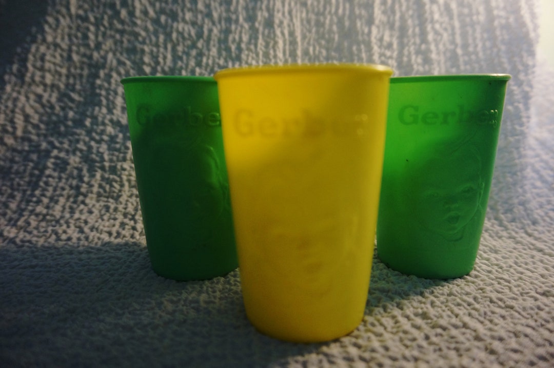 Vintage Plastic Embossed Gerber Baby Cups Set of 3 - Etsy
