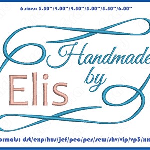 6 Sizes Label Handmade Embroidery Machines Design Instant - Etsy