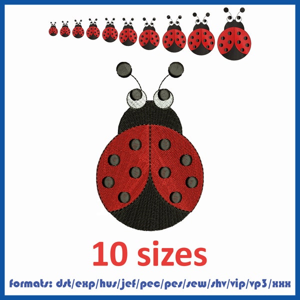 Ladybug Embroidery - Etsy