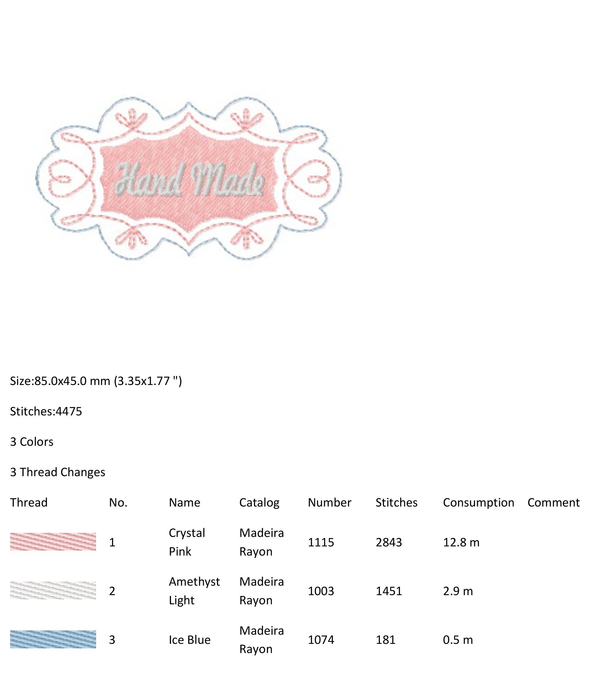 6 Sizes Label Handmade Embroidery Machines Design Instant | Etsy