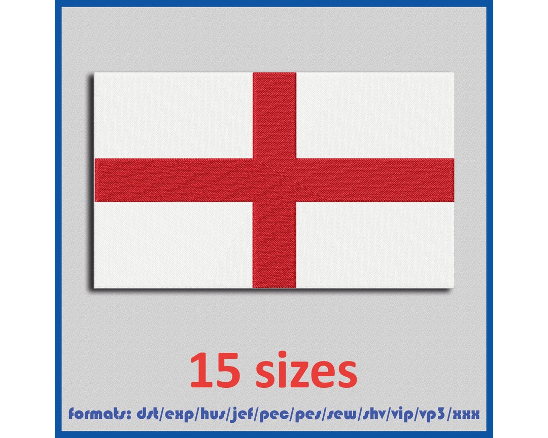 England Flag Embroidery Machines Design Instant Download Digital Files ...