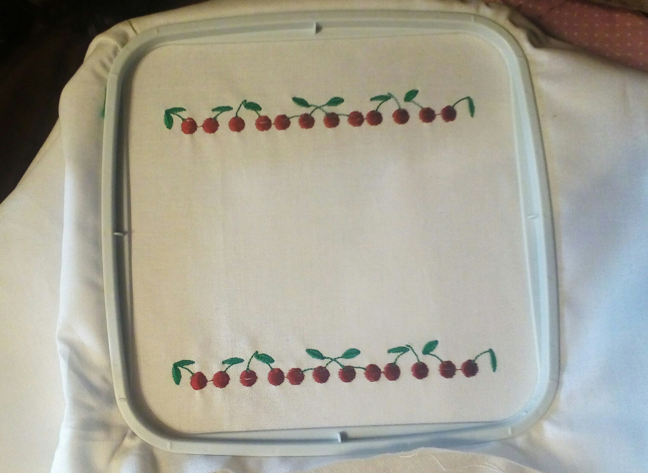 Cherry Border Garden Machine Embroidery Design. Cherries Row. | Etsy