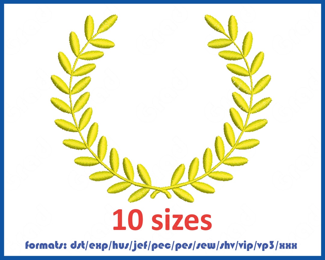 Wreath. Monogram Frame Machine Embroidery Design. 10 Sizes and - Etsy