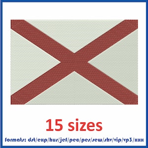 Alabama Flag Embroidery Machines Design Instant Download Digital Files ...