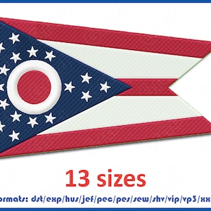 Ohio Flag Embroidery Machines Design Instant Download Digital - Etsy