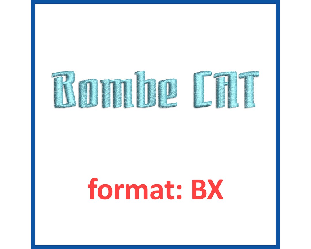 Embroidery Design Font Bombe CAT Format BX - Etsy