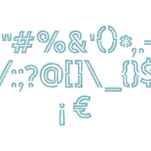 Library 3am Embroidery Font 12 Sizes 0.25(1/4), 0.5(1/2), 0.75(3/4), 1 ...