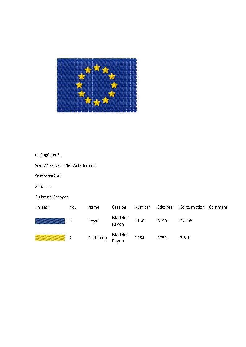EU Flag. Flag of Europe. Embroidery Machines Design 15 Sizes - Etsy