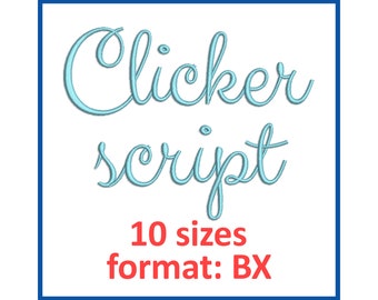 Celeste Script Handwriting Machine Embroidery Font Embroidery Font in 3 ...