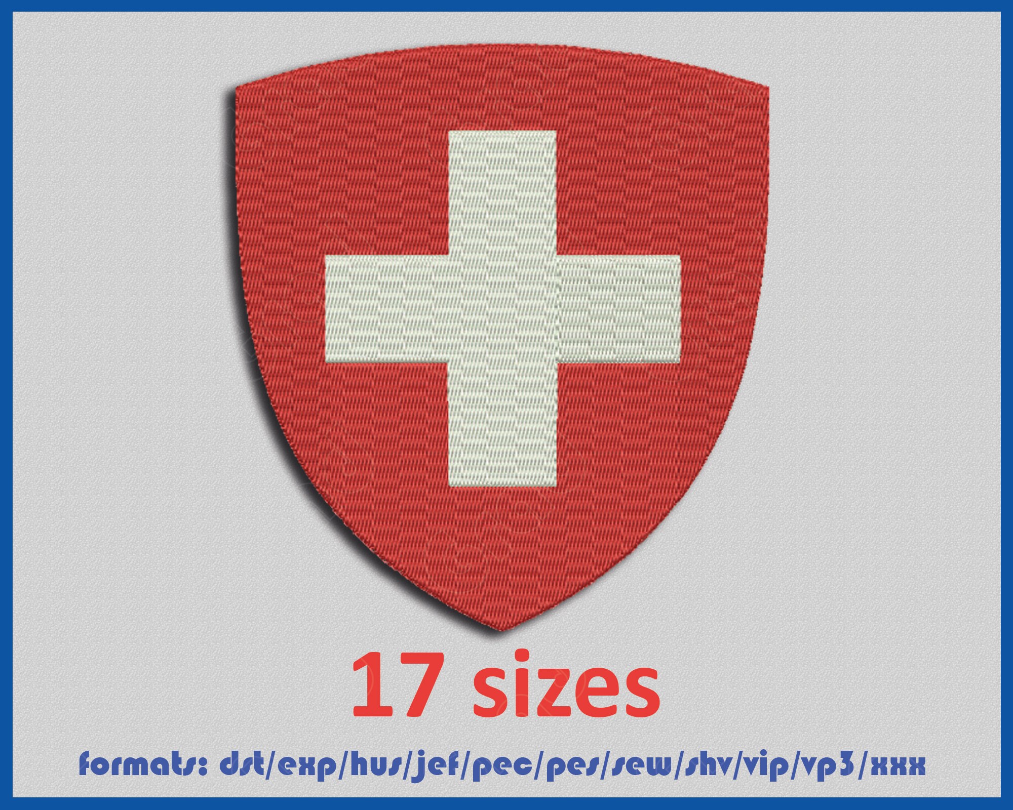 Coat of Arms of Switzerland Embroidery Machines Design Instant - Etsy
