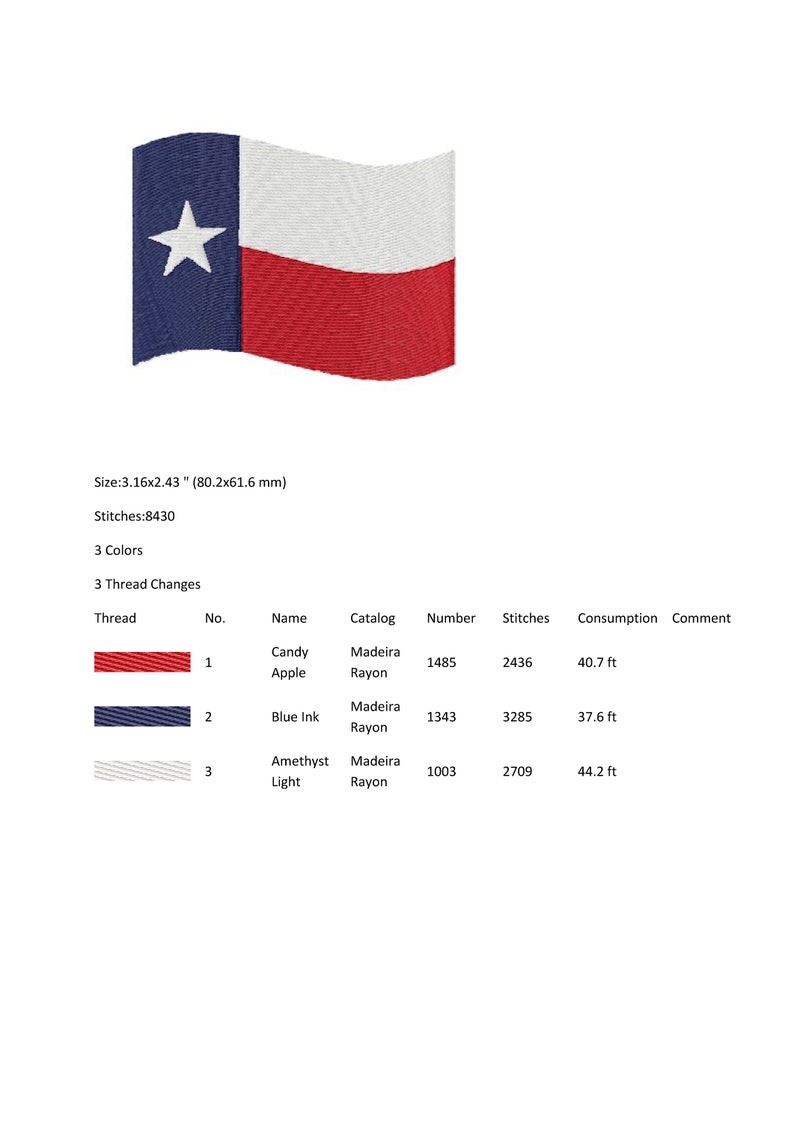 Texas flag Embroidery Machines Design Instant Download Digital | Etsy