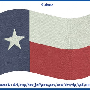 Texas flag Embroidery Machines Design Instant Download Digital | Etsy