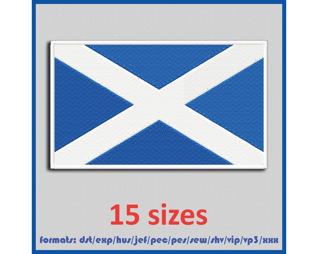 Scotland Flag With a Border Embroidery Machines Design Instant Download ...